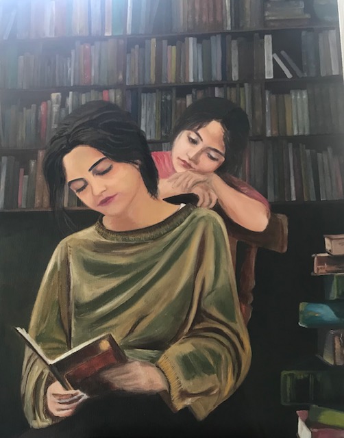 Reading Together - Komathys Art Gallery